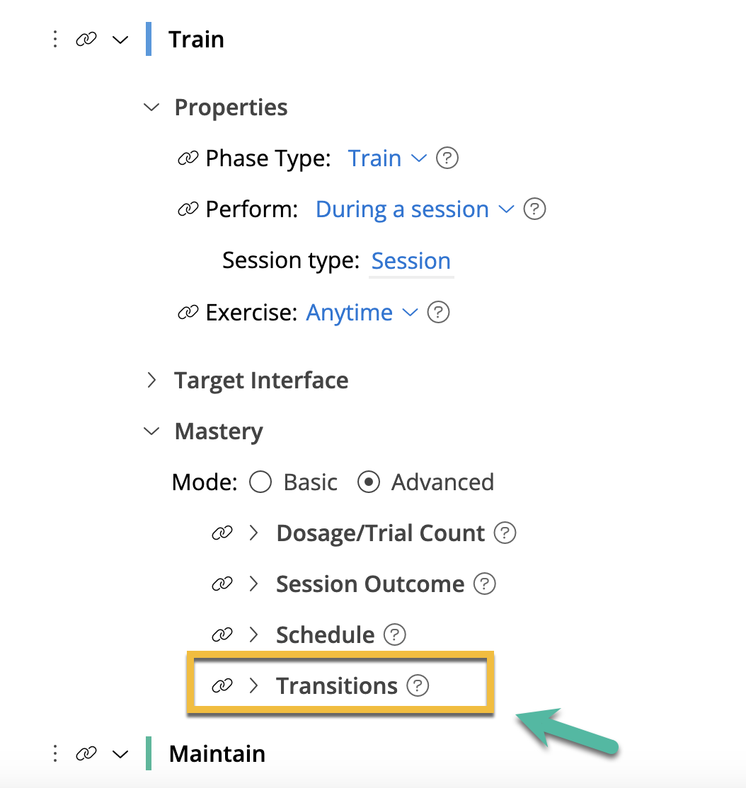 Setting up Mastery- Transitions
